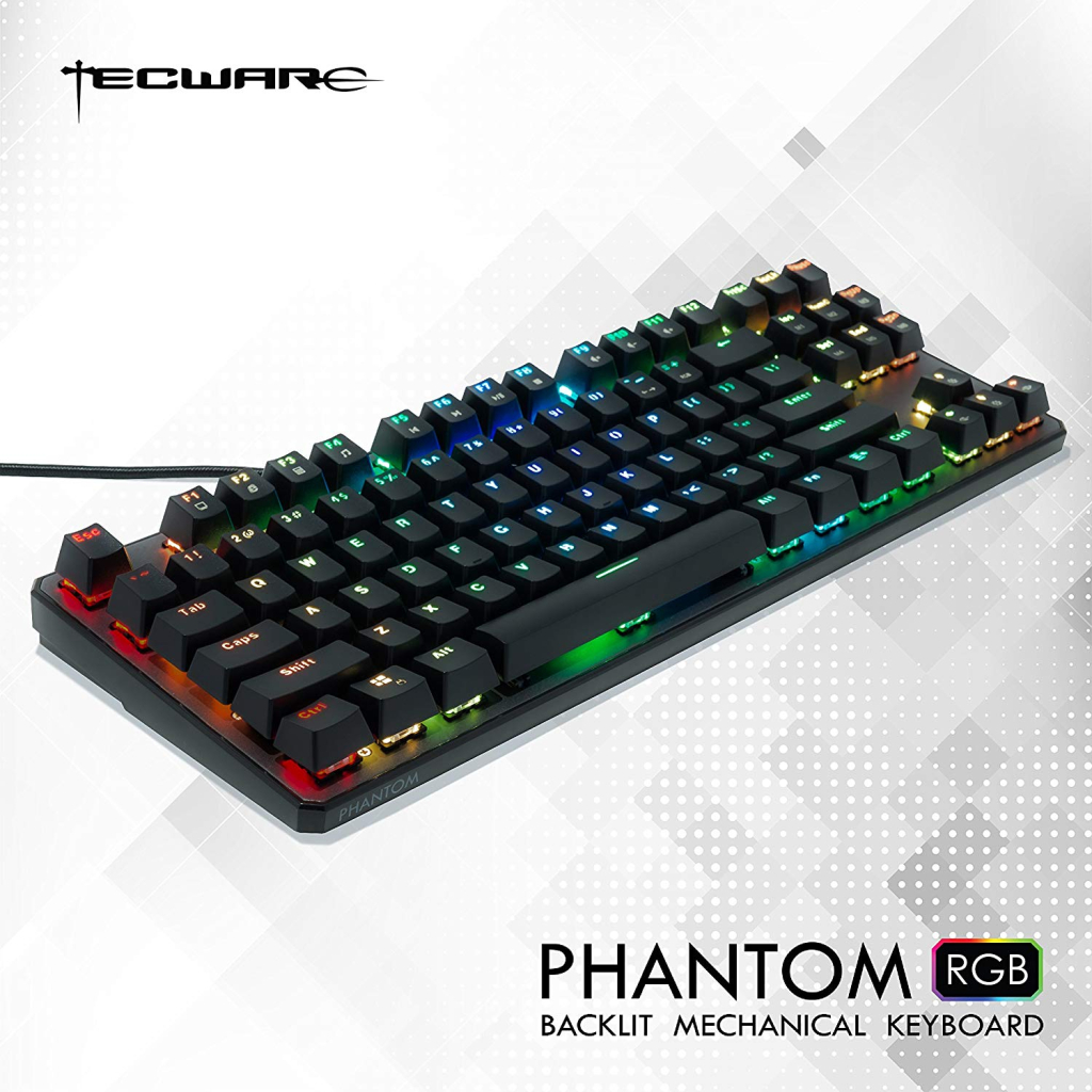 Tecware Phantom 87 Key Mechanical Keyboard, RGB led, Outemu Brown ...