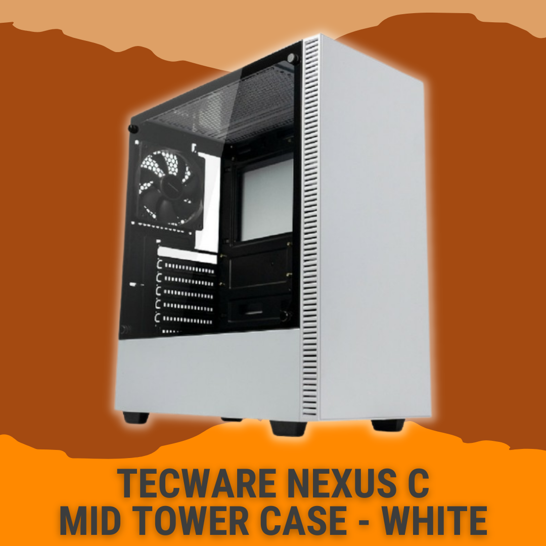 Tecware Nexus C – Mid Tower Gaming Case – White | Quadra Computer