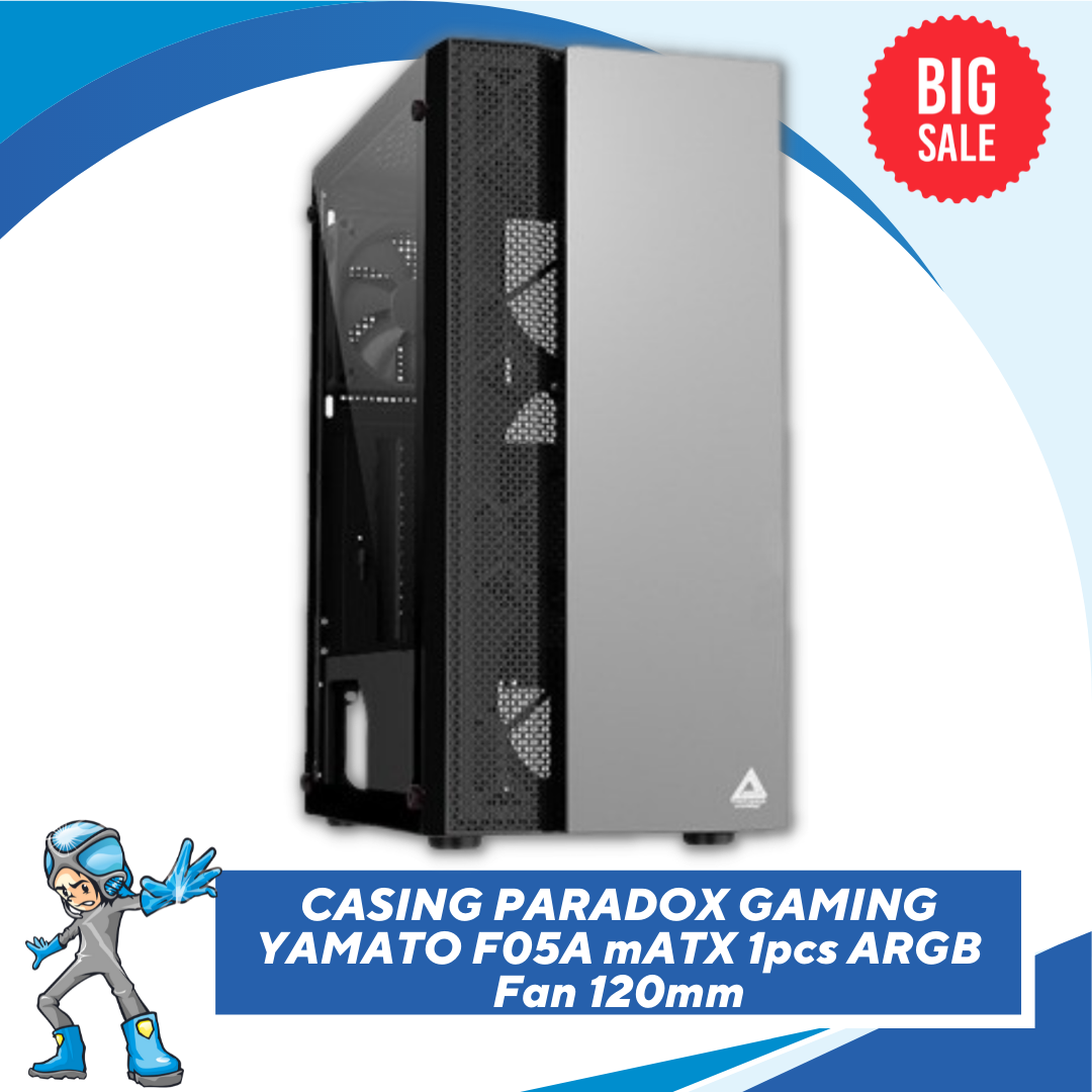 Casing Paradox Gaming YAMATO mATX 1pcs ARGB Fan 120mm | Quadra Computer