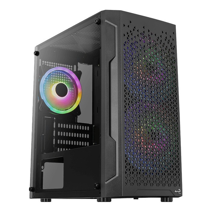 CASING AEROCOOL TRINITY MINI V2 mATX TTEMPERED GLASS CASE | Quadra Computer