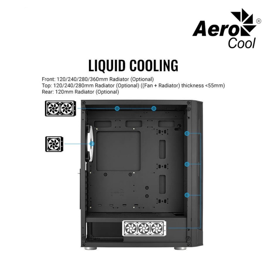Casing Aerocool Prism ARGB Mid Tower | Quadra Computer