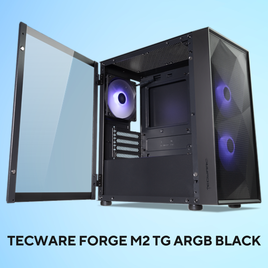 TECWARE FORGE M2 TG ARGB BLACK | Quadra Computer