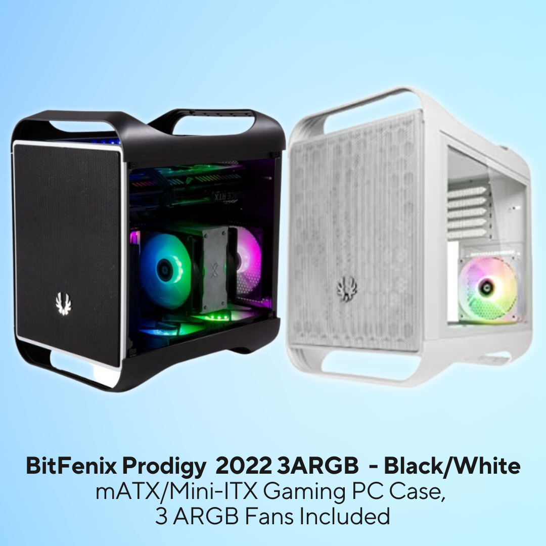 Bitfenix Prodigy 2022 3argb Matxmini Itx Gaming Pc Case 3 Argb Fans