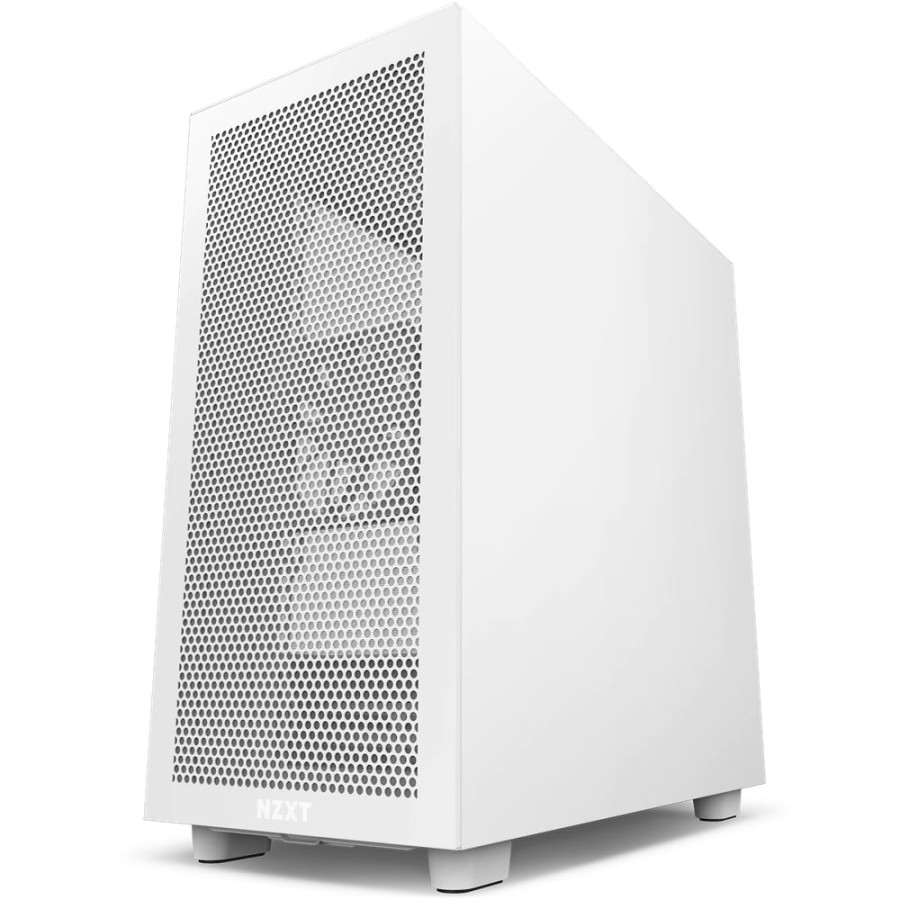 NZXT H7 FLOW Matte White Mid-Tower Gaming Case | Quadra Computer