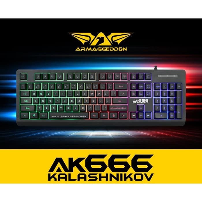 Gaming Keyboard Armaggeddon AK666 Spill Proof Backlit Membrane | Quadra ...