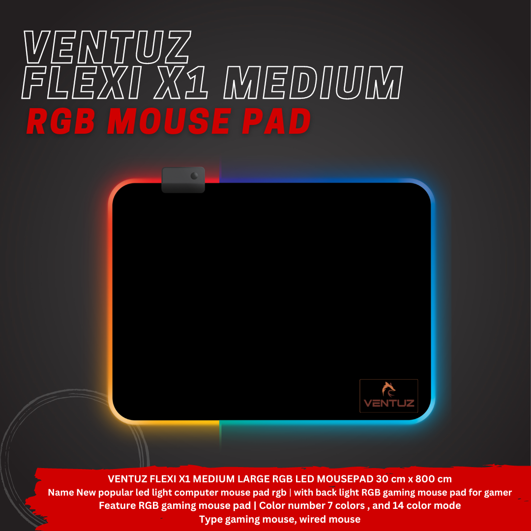 VENTUZ Flexi X1 Medium RGB Mouse Pad | Quadra Computer