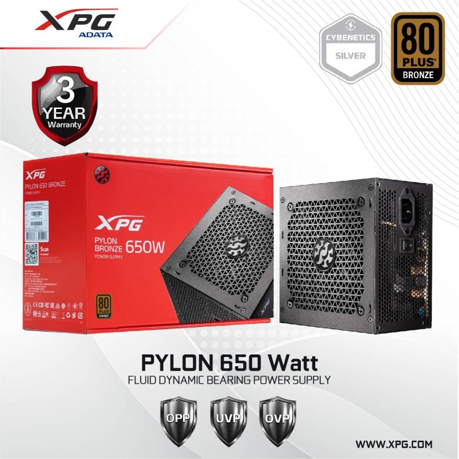 ADATA XPG Pylon 650W 80+ BRONZE | Power Supply 650 Watt | Quadra Computer