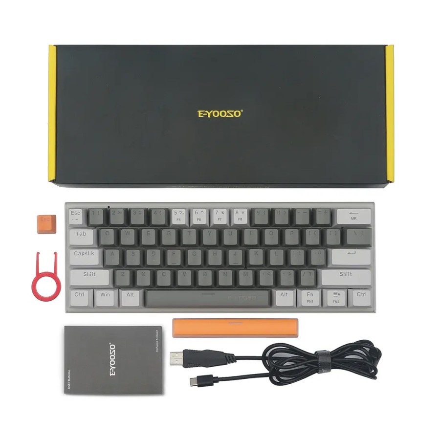 E-YOOSO Z-11 HOTSWAP MECHANICAL GAMING KEYBOARD 60% TWO TONES COLOR ...