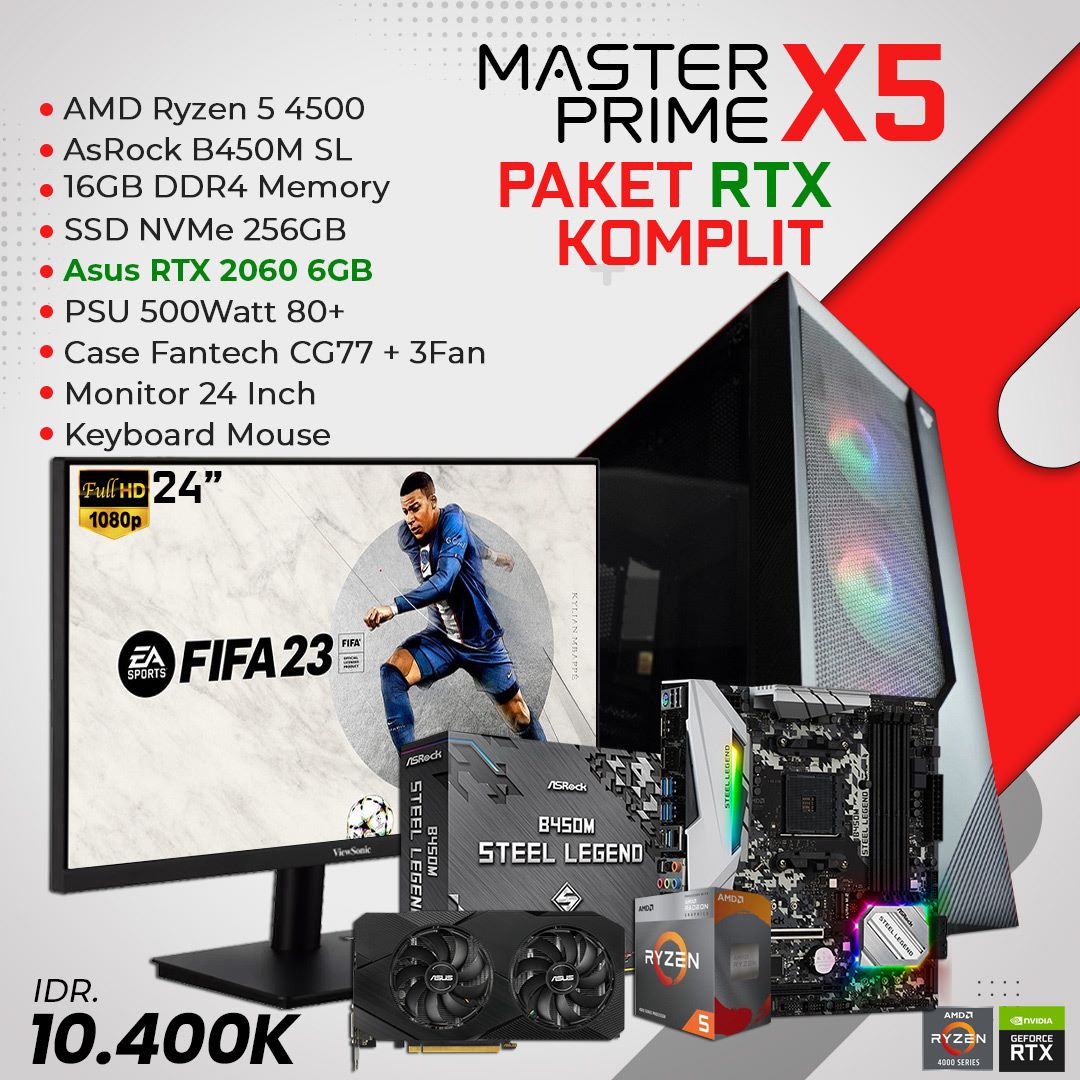 Custom PC Master Prime X5 Lengkap | Quadra Computer