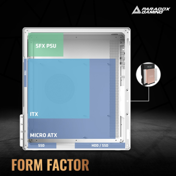 Casing Paradox Gaming Luxy Micro ATX/ITX + PSU SFX | Quadra Computer