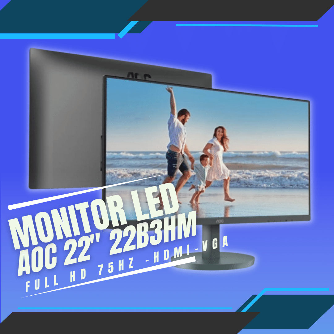 Aoc Monitor 22b3hm 22″ Fhd Va 75hz Hdmi Quadra Computer
