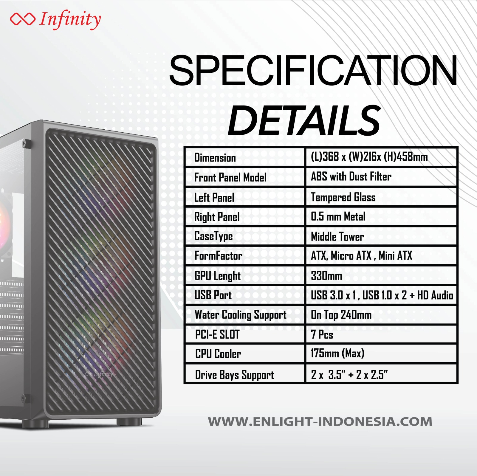 Infinity RANGER V2 M-ATX Gaming Case | Quadra Computer