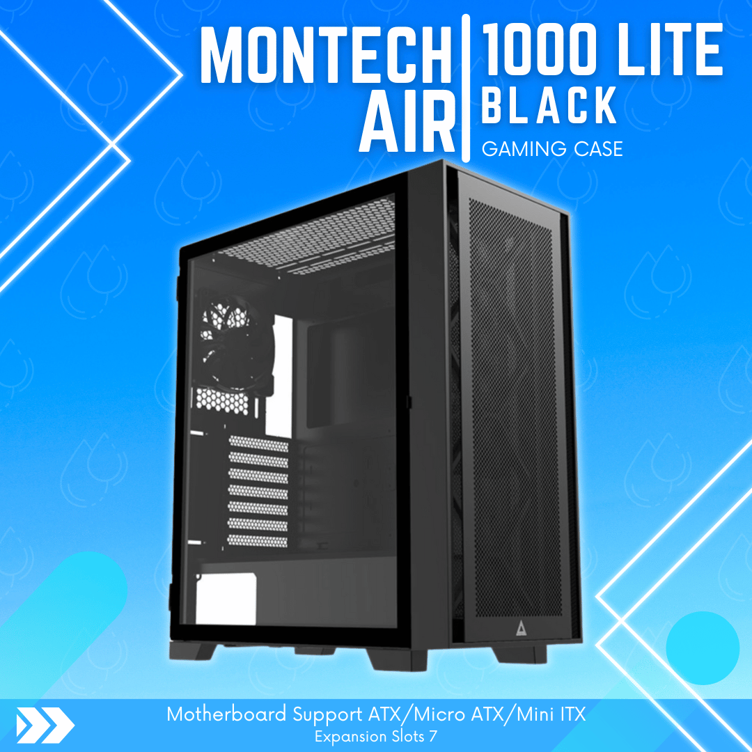 MONTECH AIR 1000 LITE – BLACK | Quadra Computer