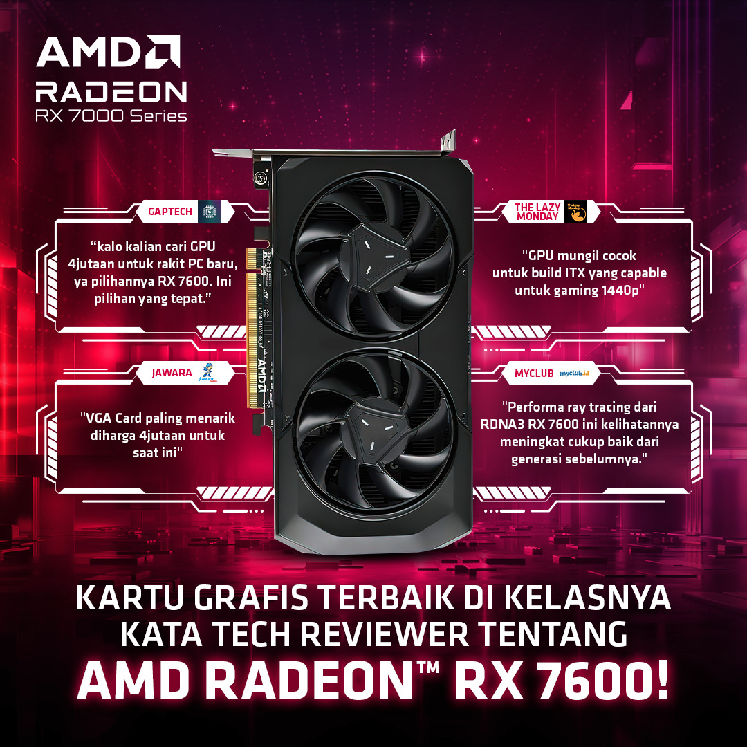 Kartu grafis AMD Radeon™ RX 7600 tawarkan performa tanpa batas untuk ...