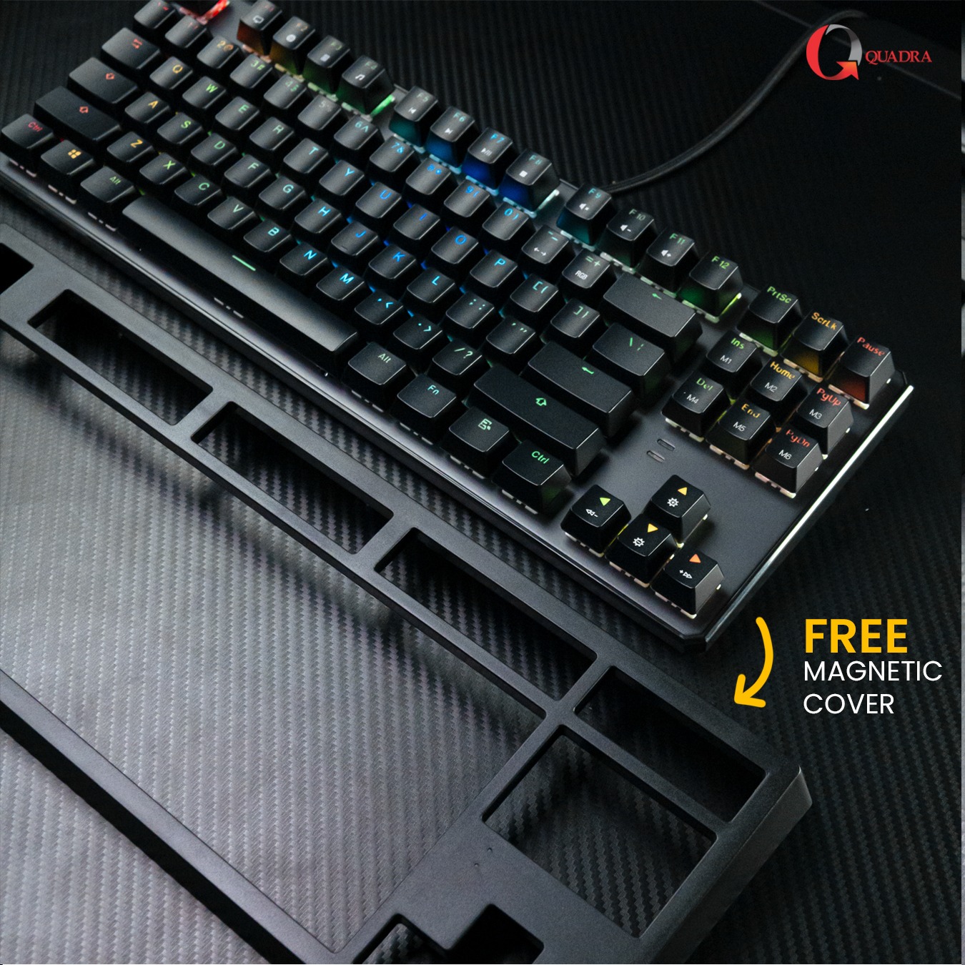 Tecware Keyboard Phantom Elite 87 RGB + SHROUD KEYBOARD COVER | Quadra ...