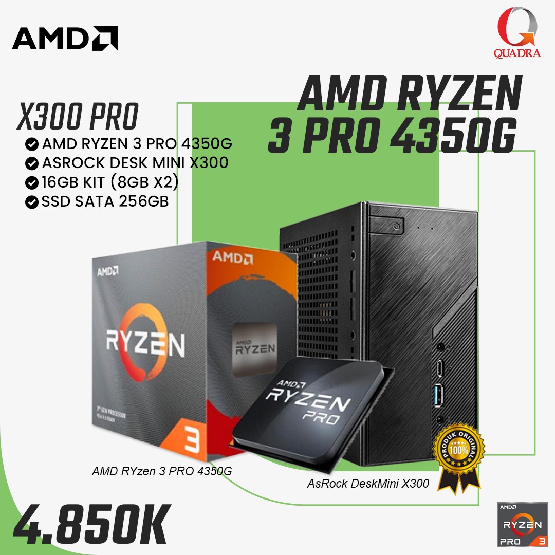 PC Gaming X300Pro AMD Ryzen | Quadra Computer