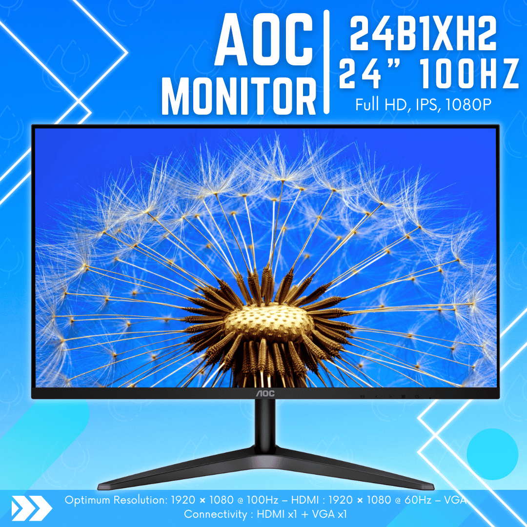 AOC 24″ 24B1XH2 Full HD IPS 100Hz HDMI VGA | Quadra Computer