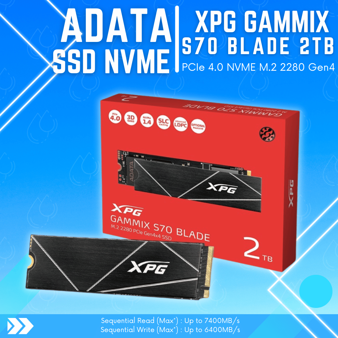 SSD XPG GAMMIX S70 BLADE 2TB – PCIe 4.0 NVME M.2 2280 Gen4 | Quadra ...