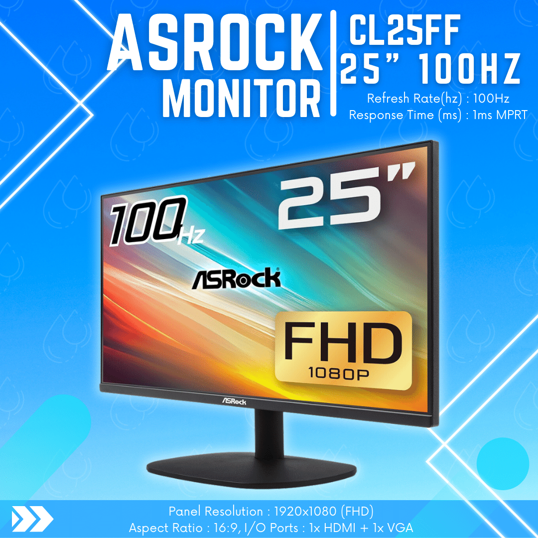 Asrock Challenger LED IPS CL25FF – Full HD 25″ Inch | Quadra Computer