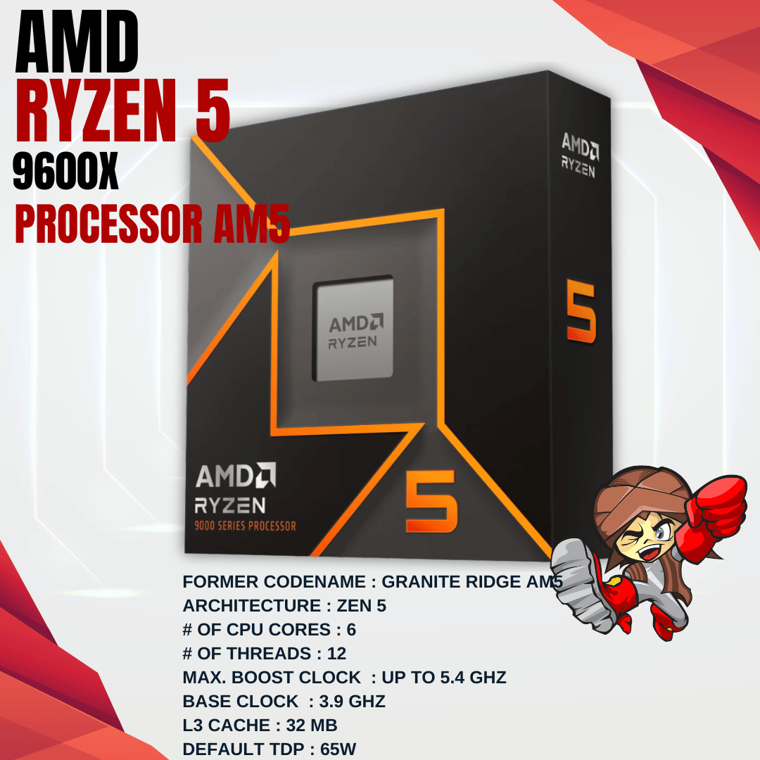 AMD Ryzen™ 5 9600X AM5 9000 Series | Quadra Computer