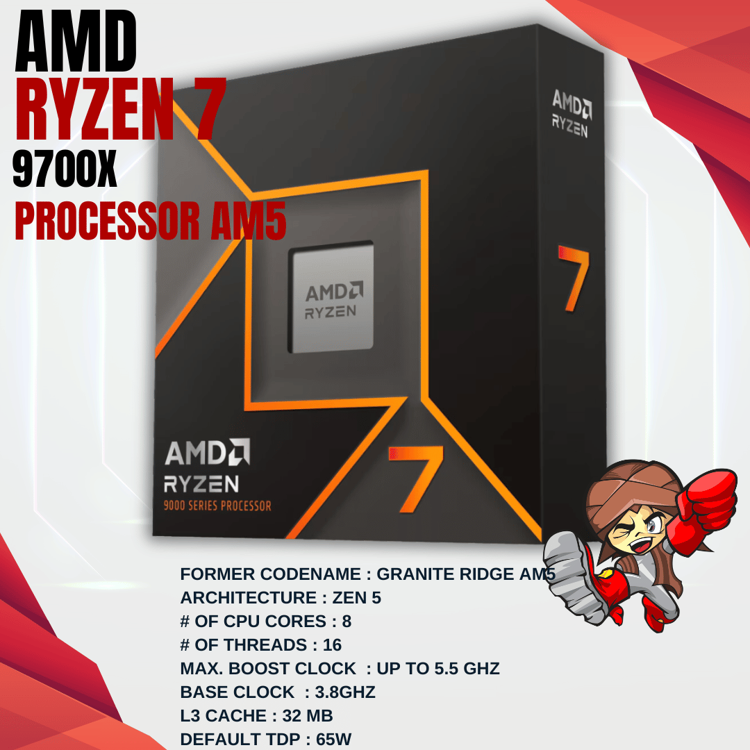 AMD Ryzen™ 7 9700X AM5 9000 Series | Quadra Computer