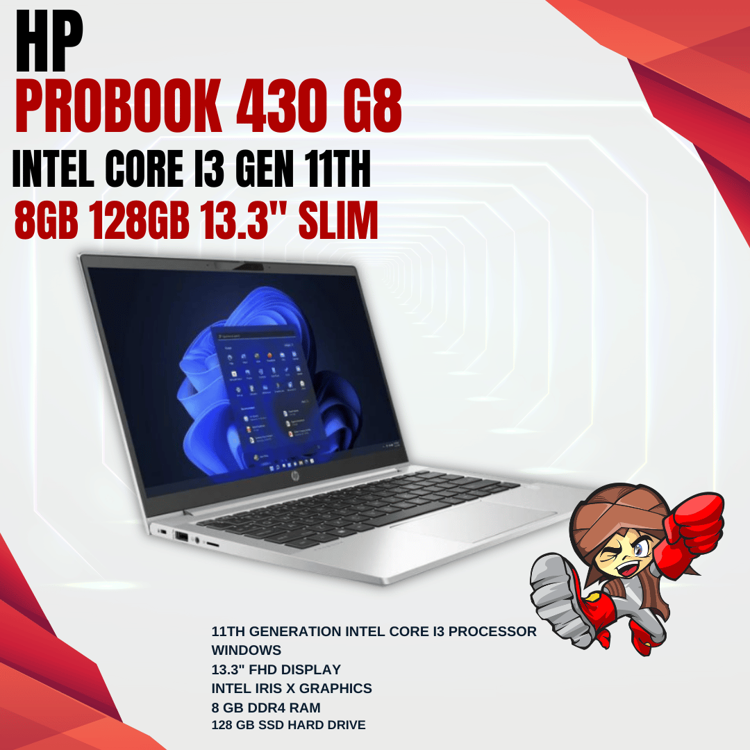 HP PROBOOK 430 G8 Intel Core i3 gen 11th 8GB 128GB 13.3″ Slim | Quadra ...