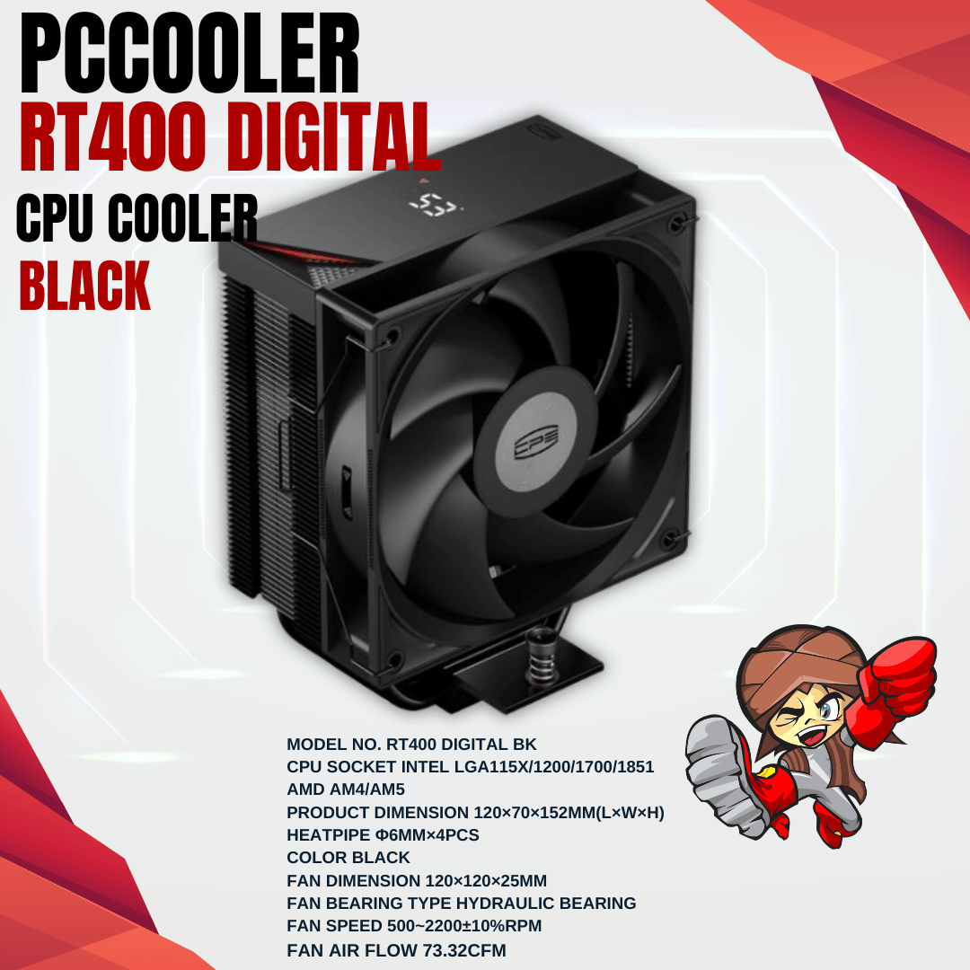 PCCooler RT400 DIGITAL BLACK | Quadra Computer
