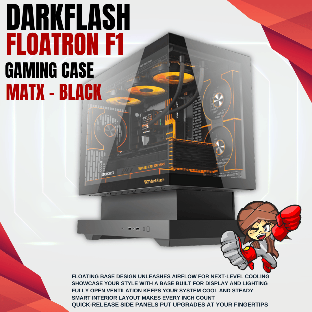 darkFlash FLOATRON F1 M-ATX PC | Quadra Computer