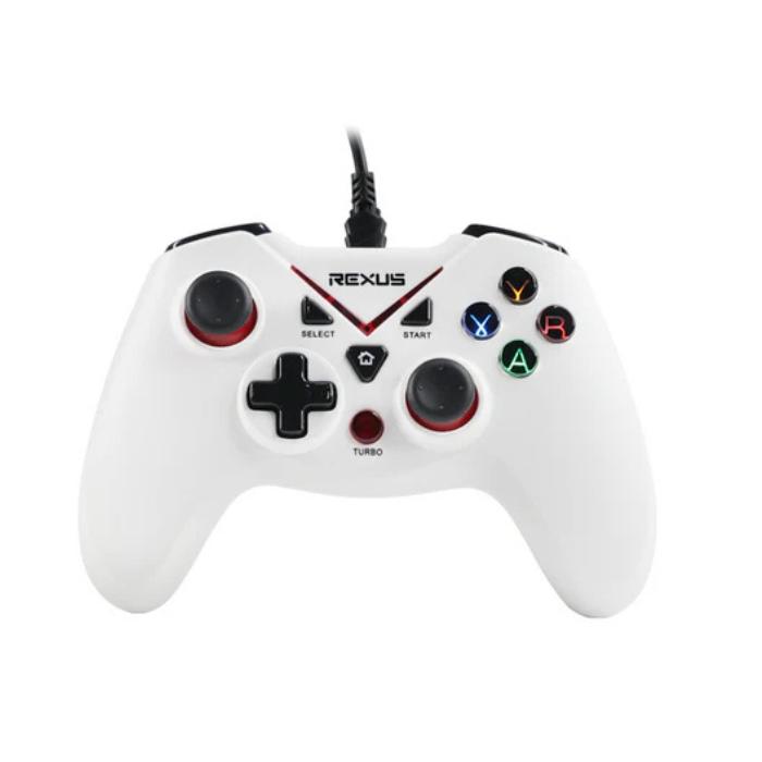 REXUS GX2 GAMING PRO Gamepad Cable Usb Joystick – WHITE | Quadra Computer