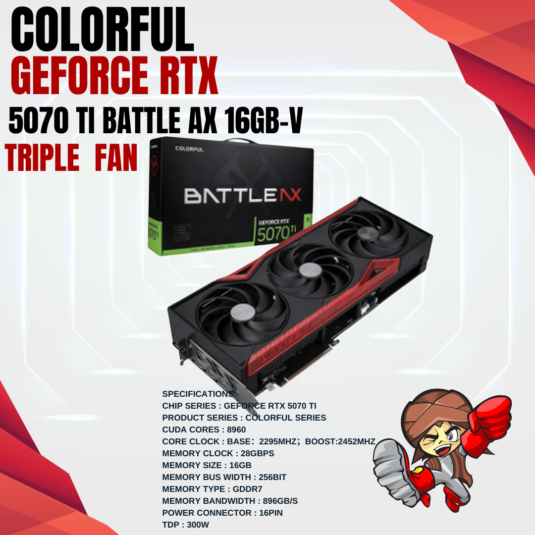 Colorful GeForce RTX 5070 Ti Battle AX 16GB-V(Colorful GeForce RTX 5070 ...